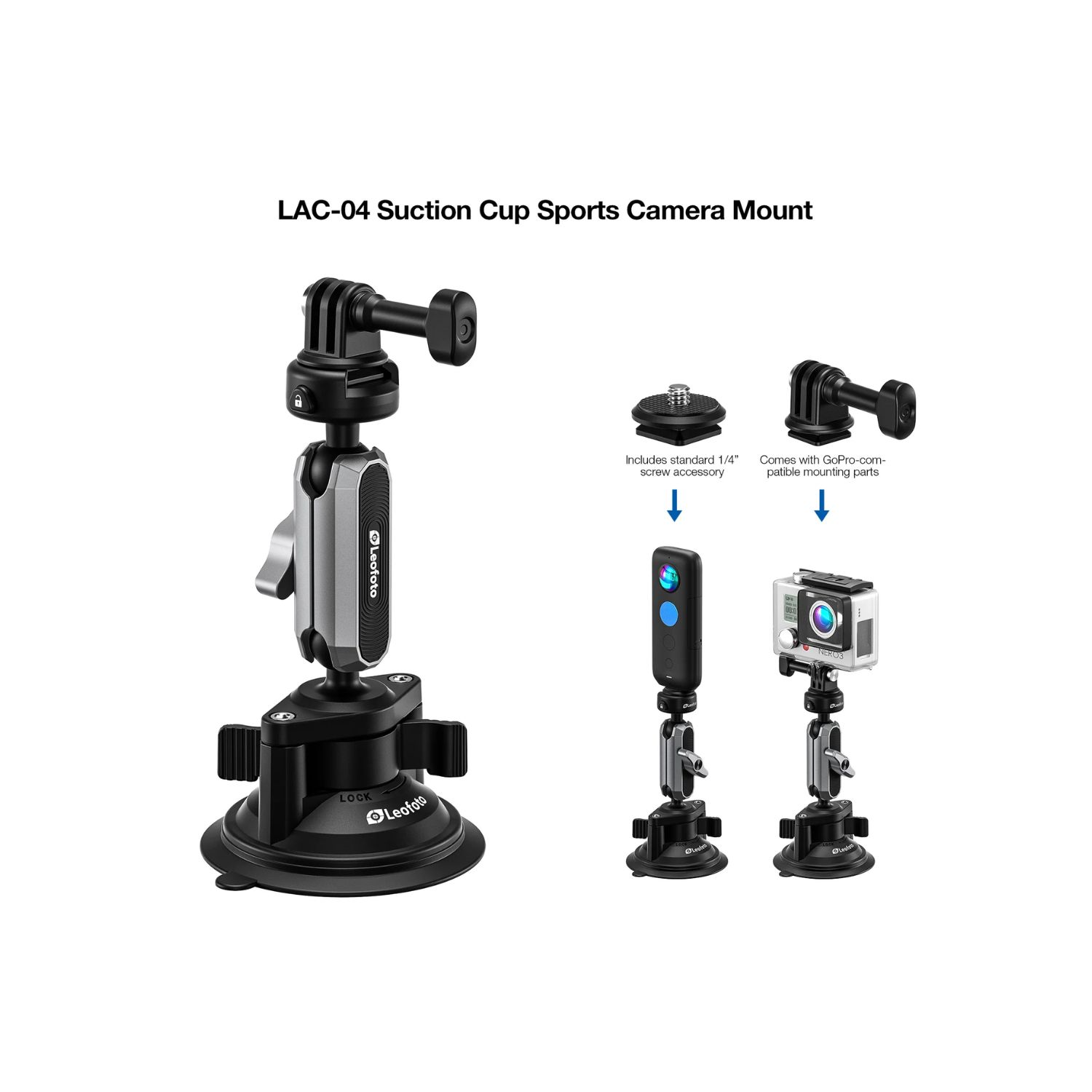 Leofoto LAC-04 Suction Cup Camera Mount | Foto Centre India